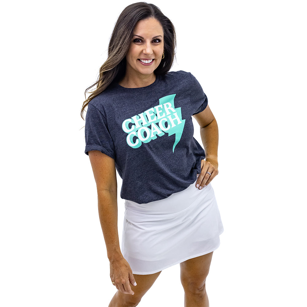 Lightning Bolt Cheer Coach T-Shirt - Varsity Shop