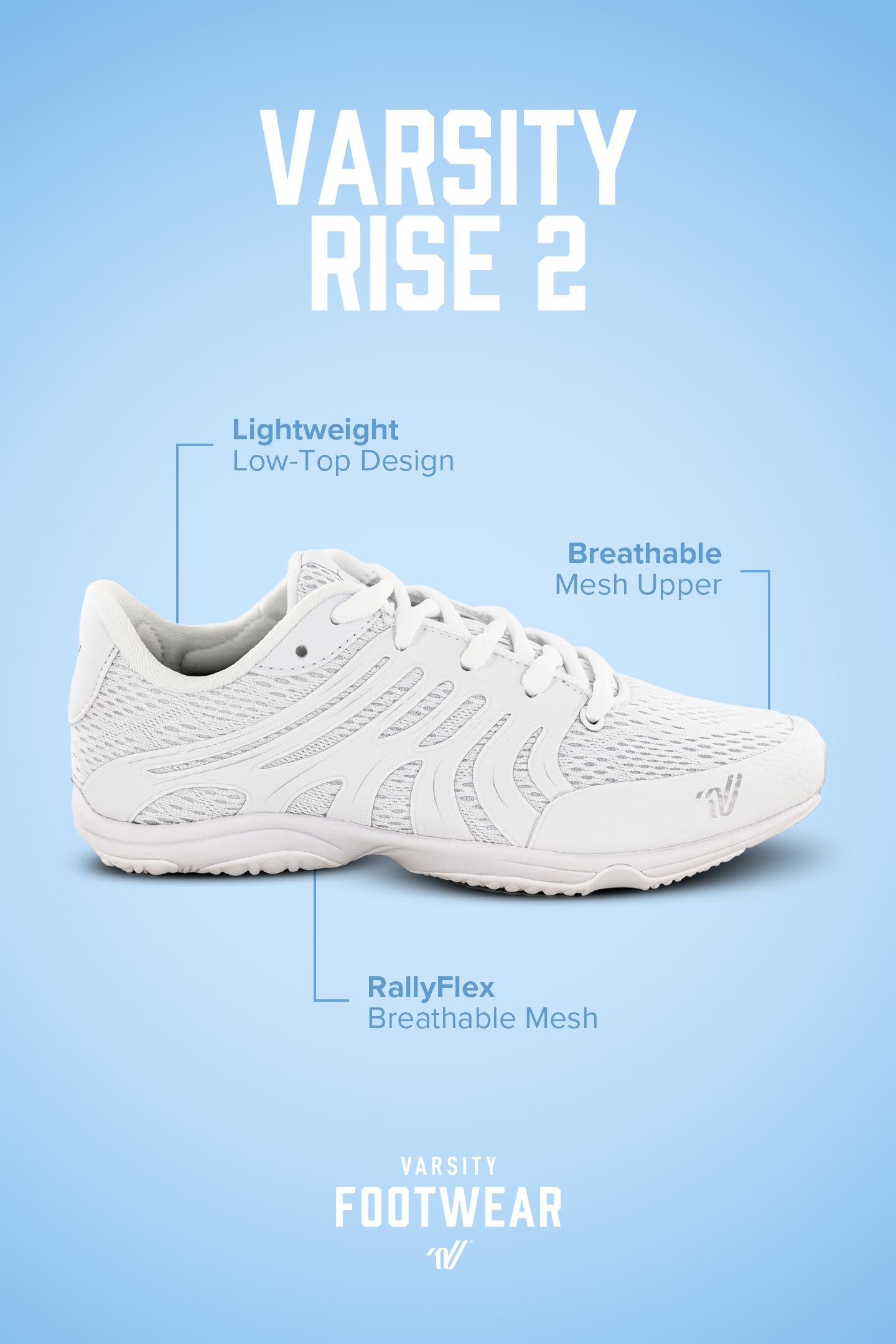 Varsity Rise 2 Cheer Shoes - Lightweight Cheerleading Footwear ...